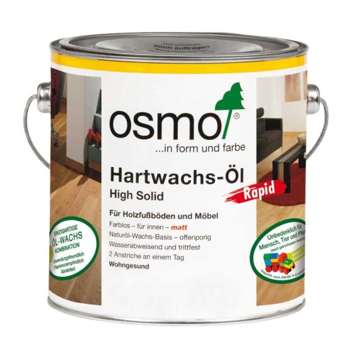 Osmo Hartwachs-Öl Rapid Weiß Transparent 3240 - 5 Liter